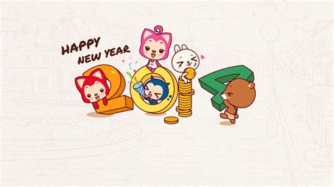 2014新年快乐阿狸电脑壁纸 动漫电脑壁纸 Like壁纸网
