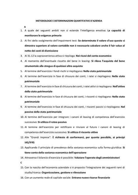 Metodologie Test Ordine Alfabetico Metodologie E Determinazioni
