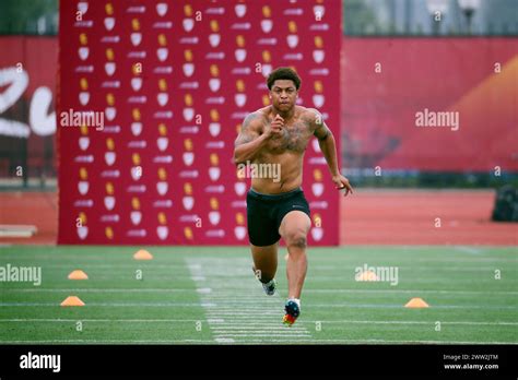 Southern California Trojans Running Back Austin Jones 6 Runs The 40