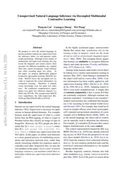 Unsupervised Natural Language Inference Via Decoupled Multimodal Contrastive Learning DeepAI