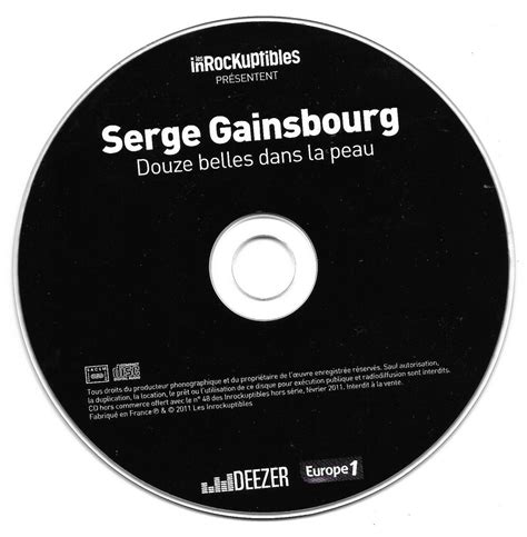 CD Serge Gainsbourg Douze Belles Dans La Peau