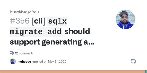 Cli Sqlx Migrate Add Should Support Generating A Matched Set Of Up