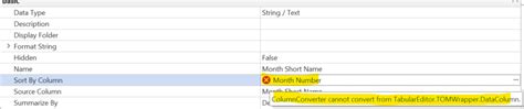 Sort By Column Error Issue 727 TabularEditor TabularEditor3 GitHub