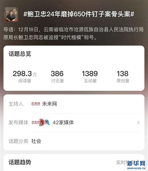 正能量澎湃大流量！“时代楷模”鲍卫忠先进事迹引发全网关注→澎湃号·政务澎湃新闻 The Paper
