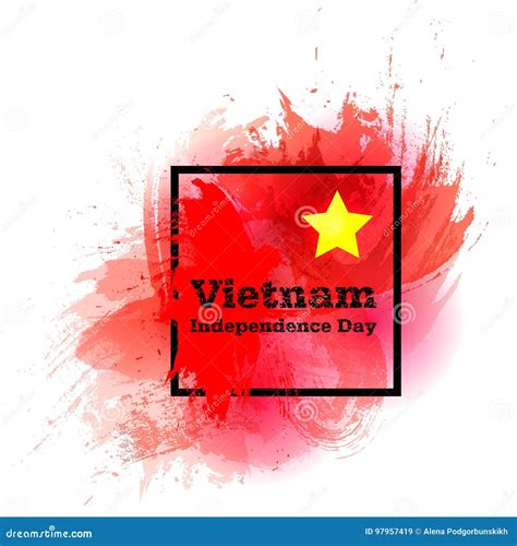 Vector Illustration Vietnam Independence Day Vietnam Flag In Trendy