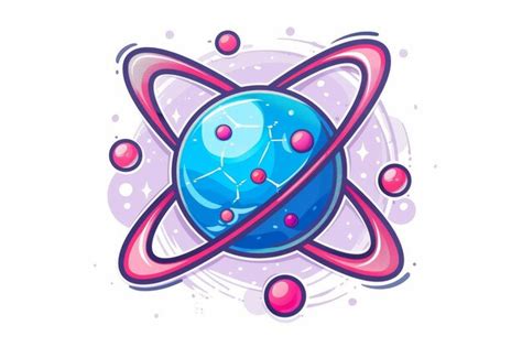 Abstract Molecular Structure Illustration With Vibrant Colors And Modern Design Elements