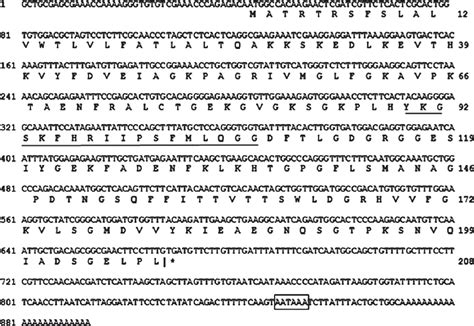 figure 1 from isolation and characterization of cdna encoding