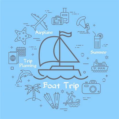 Sea Cruise Ship Boarding Pass Or Ticket Template Illustrations Royalty