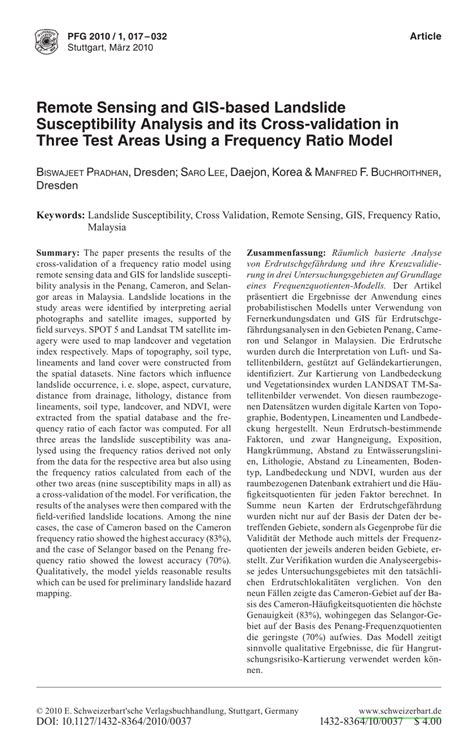 Pdf Remote Sensing And Gis Based Landslide Susceptibility Analysis