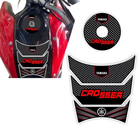 Protetor Tanque Tankpad Bocal Yamaha Crosser Tank Pad Adesivo Vermelho D Resinado Shopee