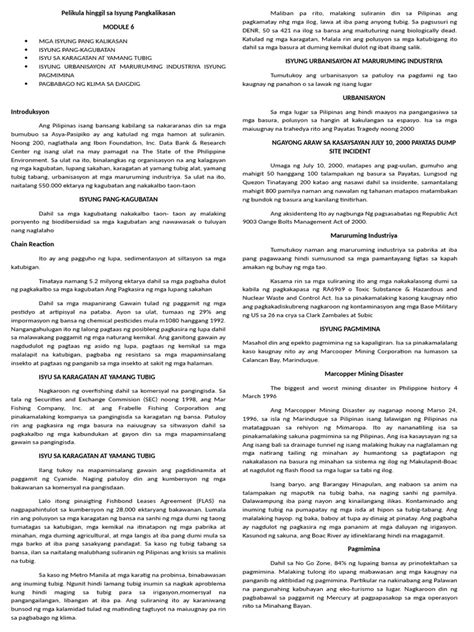 Pelikula Hinggil Sa Isyung Pangkalikasan Pdf