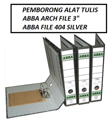 Abba Arch File 3 Abba File 404 Silver La Stationery