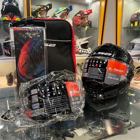 Jual Helm Ls2 Ff901 Advant X Solid Gloss Black Modular Helmet Shopee