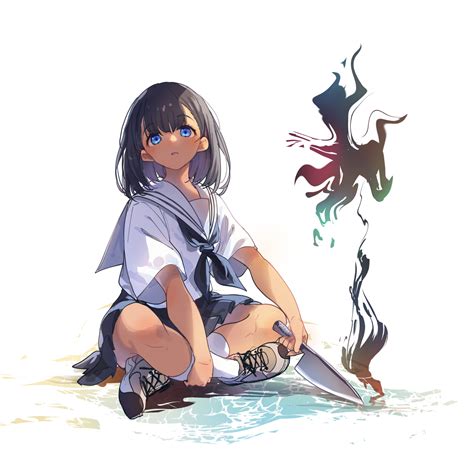 Kofune Mio And Shadow Mio Summertime Render Drawn By Hamayumibasou