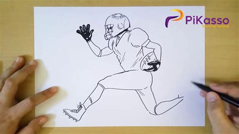 How To Draw A Football Player Step By Step Youtube