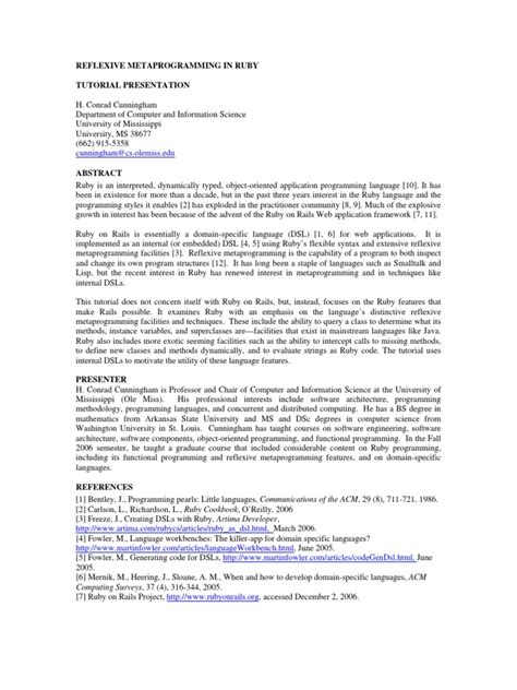 Ruby Met A Programming Pdf Ruby Programming Language Class Computer Programming