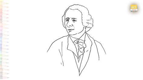 Leonhard Euler Drawing Easy Art Tutorial How To Draw Leonhard Euler