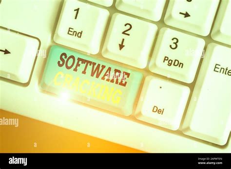 Writing Note Showing Software Cracking Business Concept For