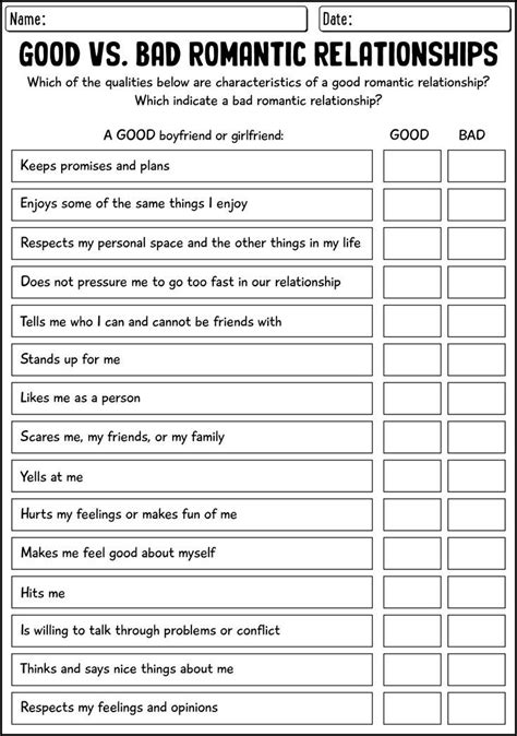Printable Relationship Worksheets Positive Relationships Worksheets