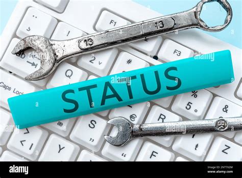 Text Sign Showing Status Business Idea Situation At A Particular Time