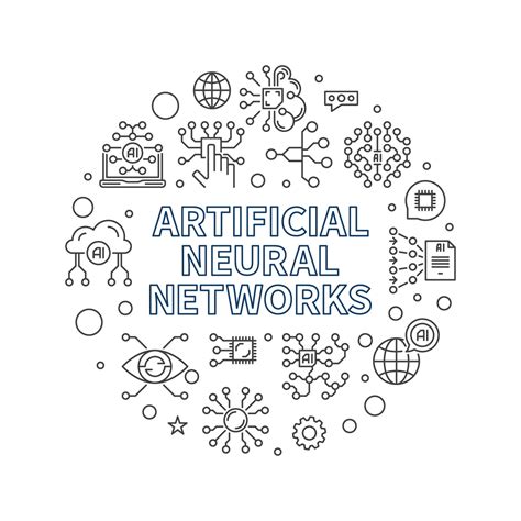 Artificial Neural Networks Concept Line Circle Shaped Banner Vector Ai Networks Illustration