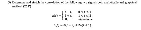 Solved Determine And Sketch The Convolution Of The Following