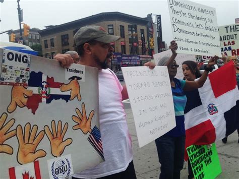 Bronx Dominicans Protest Mass Deportation Of Dominico Haitians The