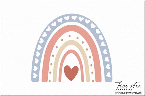 Boho Rainbow Svg Cut File Graphic By Five Star Crafting · Creative Fabrica