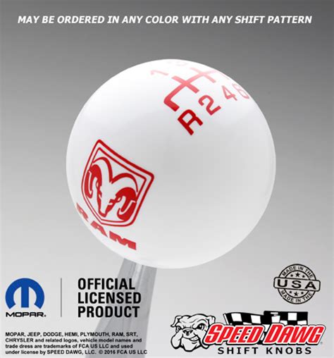 Dodge Ram Shift Knob With Inlaid Shift Pattern