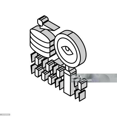 분석 바이너리 디지털 처리 아이소 메트릭 아이콘 벡터 일러스트 레이 션 데이터에 대한 스톡 벡터 아트 및 기타 이미지 데이터 등측투영법 벡터 Istock