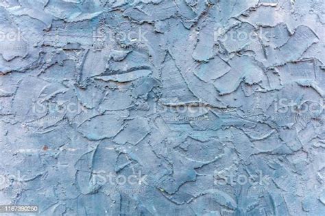 Warna Biru Dinding Yang Diplester Permukaan Kasar Latar Belakang Penuh