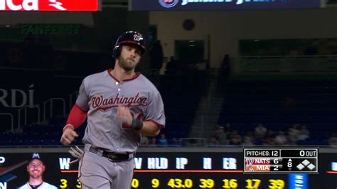 Harper Belts His Second Homer Of The Game Youtube