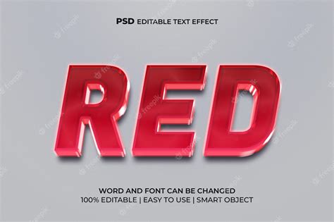 Premium Psd Red 3d Text Effect