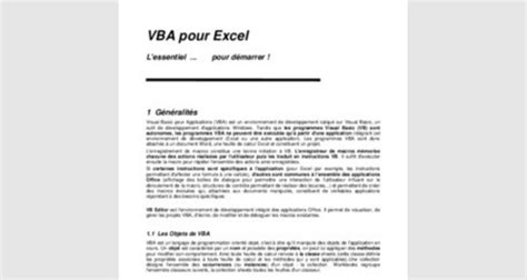 Tutoriel Vba Pour Excel Cours Vba