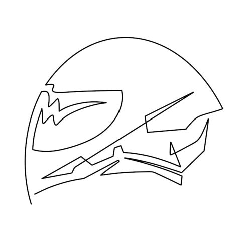 Premium Vector Vector Continuous One Line Helmet Illustration