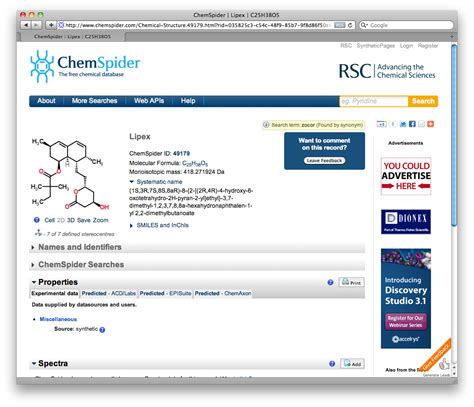 Sixty Four Free Chemistry Databases Depth First