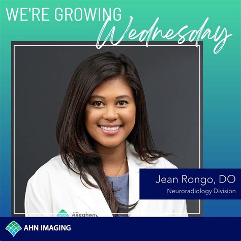 Please Join Us In Welcoming Dr Jean Rongo To The Ahn Imaging Neuroradiology Division Dr Rongo