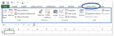 cara memunculkan developer tab di excel notordinaryblogger