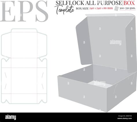 All Purpose Box Template Vector With Die Cut Laser Cut Layers