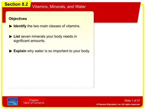 Vitamins Minerals And Water A Health Overview
