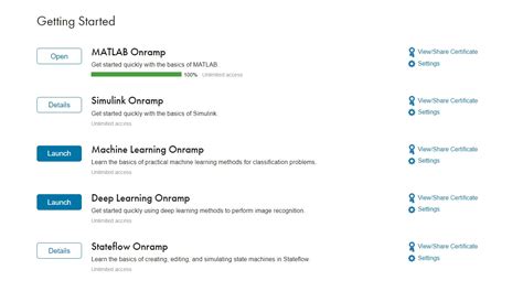 MATLAB FREE CERTIFICATE COURSES