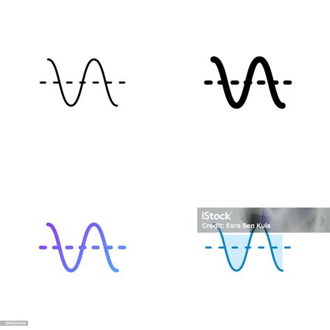 변동성 아이콘 편집 가능한 스트로크가있는 네 가지 스타일의 디자인 선 솔리드 플랫 라인 및 컬러 그라디언트 라인 웹 페이지 모바일 앱 Ui Ux 및 Gui 디자인에