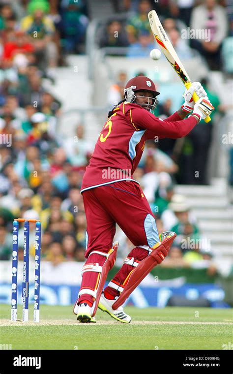 London Uk 7th June 2013 West Indies Chris Gayle Batting During The