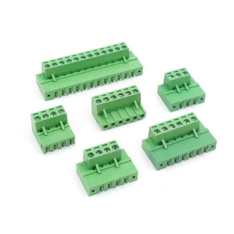 5 08mm Pitch PCB Plug In Screw Terminal Blocks Plug Straight Pin Header With Flange
