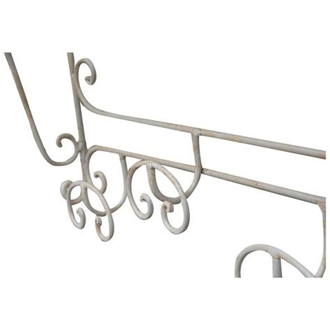Attaccapanni In Ferro Bianco Shabby Con Cappelliera