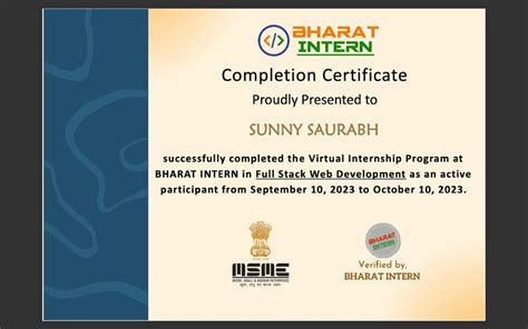Sunny Saurabh On Linkedin Bharatintern Internship Webdevelopment