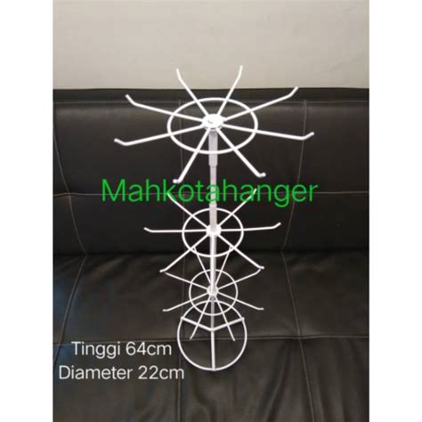 Jual Rak Display Putar Matahari 3 Susun Gantungan Aksesoris Display