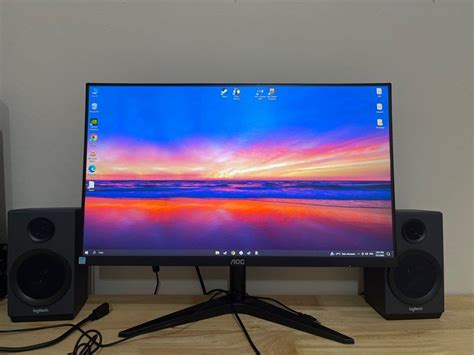 Gaming Desktop Monitor Logitech Speaker Computers And Tech Desktops On Carousell