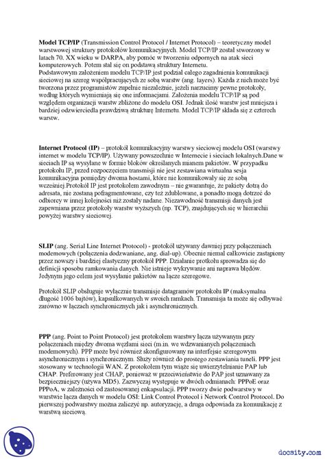 protokoły notatki informatyka docsity