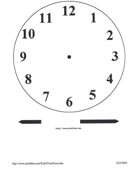 Blank Clock Face Template